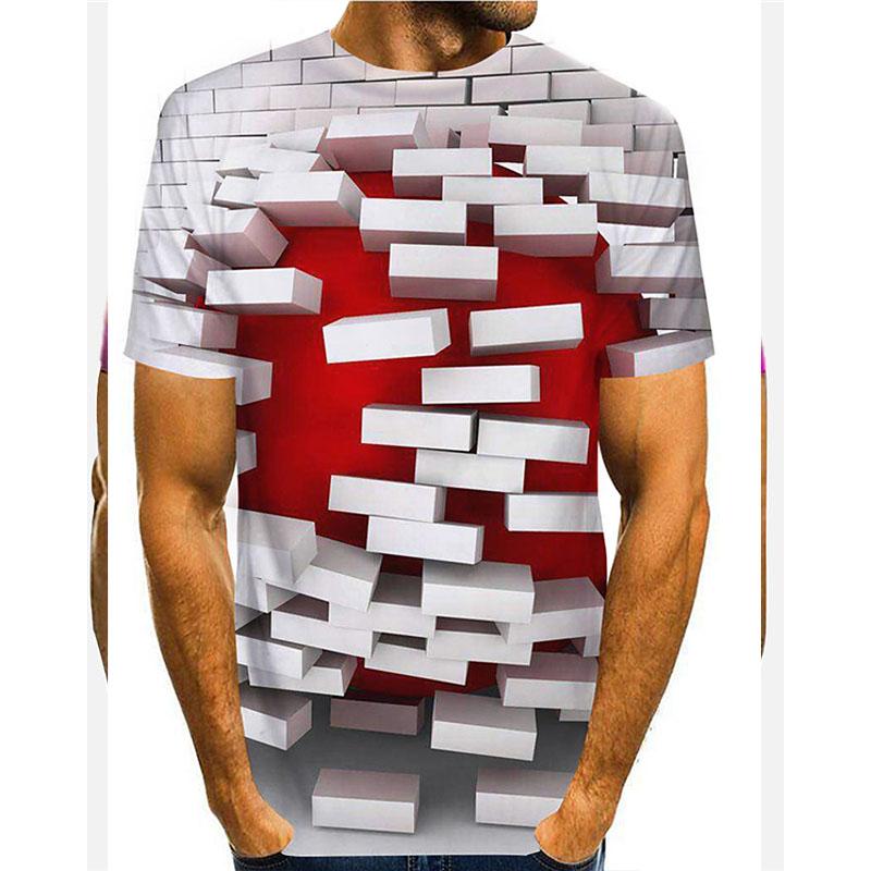 Buy Men's T Shirt 3D Print Graphic 3D 3D Print Short Sleeve Daily Tops ...