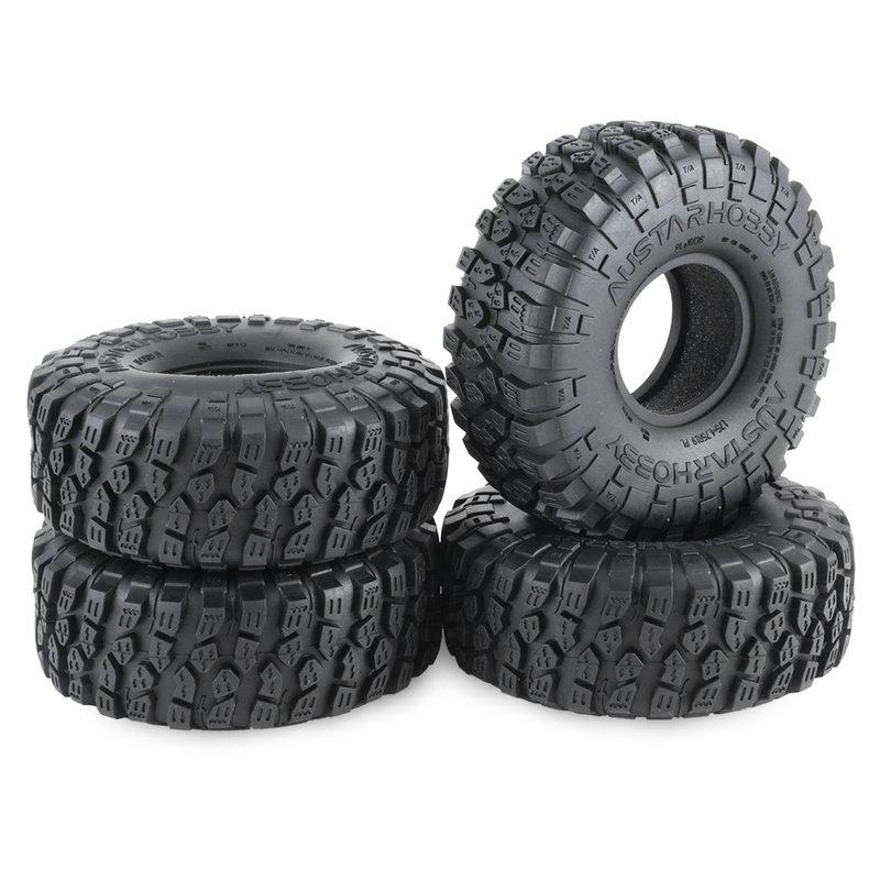 4Pcs 121*45MM 1.9 Inch Soft Rubber Terrain Wheel Tires For 1/10 RC Crawler TRX-4 Axial SCX10 ...