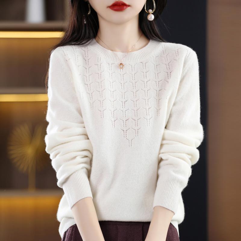 Kaufe Winter Lazy Round Neck Cashmere Bottom Sweater Pullover Women's ...