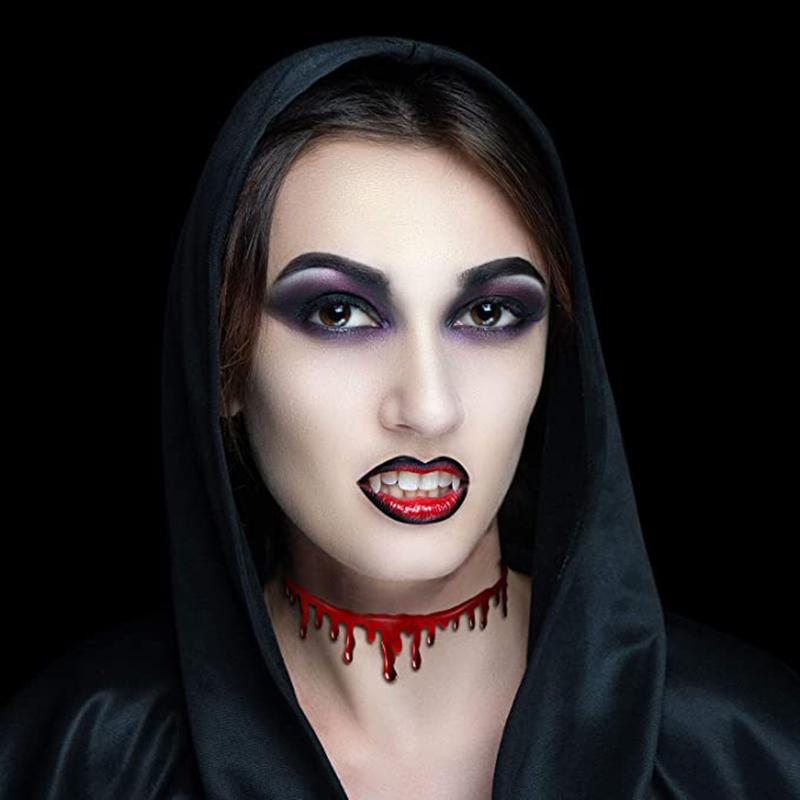 Buy 1PC Halloween Fear Blood Drop Necklace Red Blood Drip Chokers ...