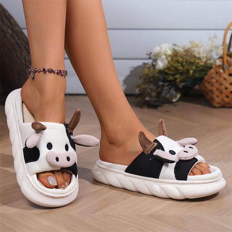 Cow Print Slippers Cartoon Network Shows 10 Years Ago Womens Animal ...