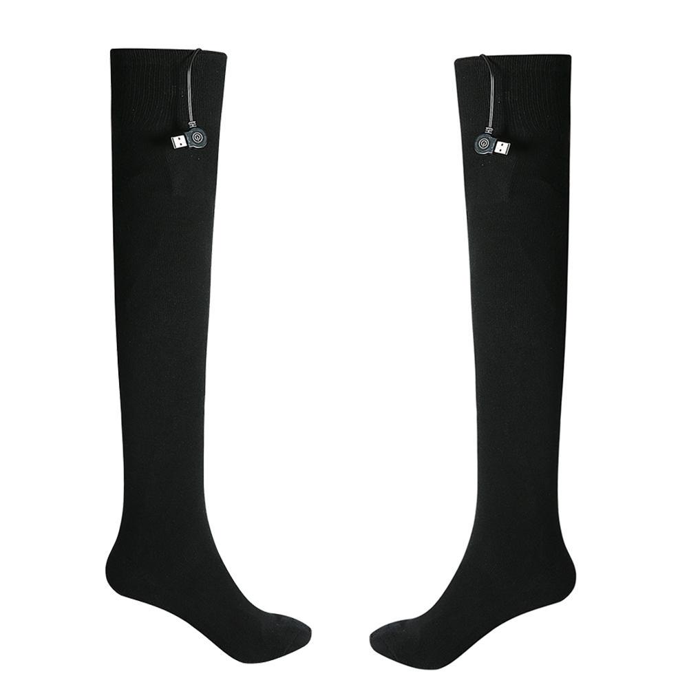Buy Men Women USB Heated Socks Mobile Power Secure Warm-keeping Heating ...