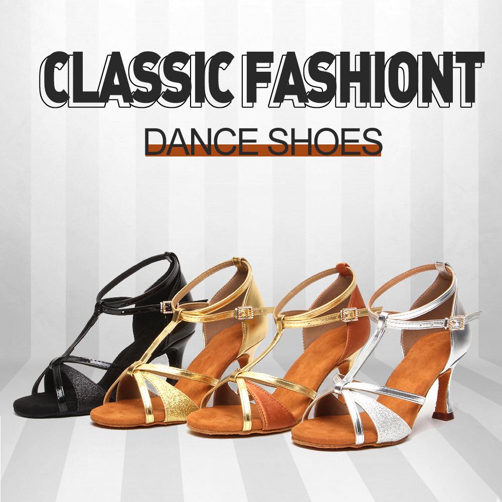 Buy Dance Women Standard Shoes Satin High Heel Ladies Ballroom Dance ...