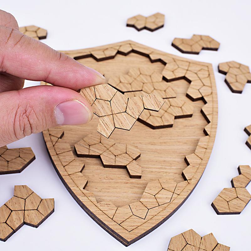 Buy Shield 3D Wooden Puzzle Toys Jigsaw Puzzle Toys Ten Level ...