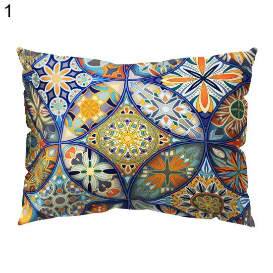 Buy Talos Mandala Circle Flower Throw Pillow Case Cushion Cover Home ...