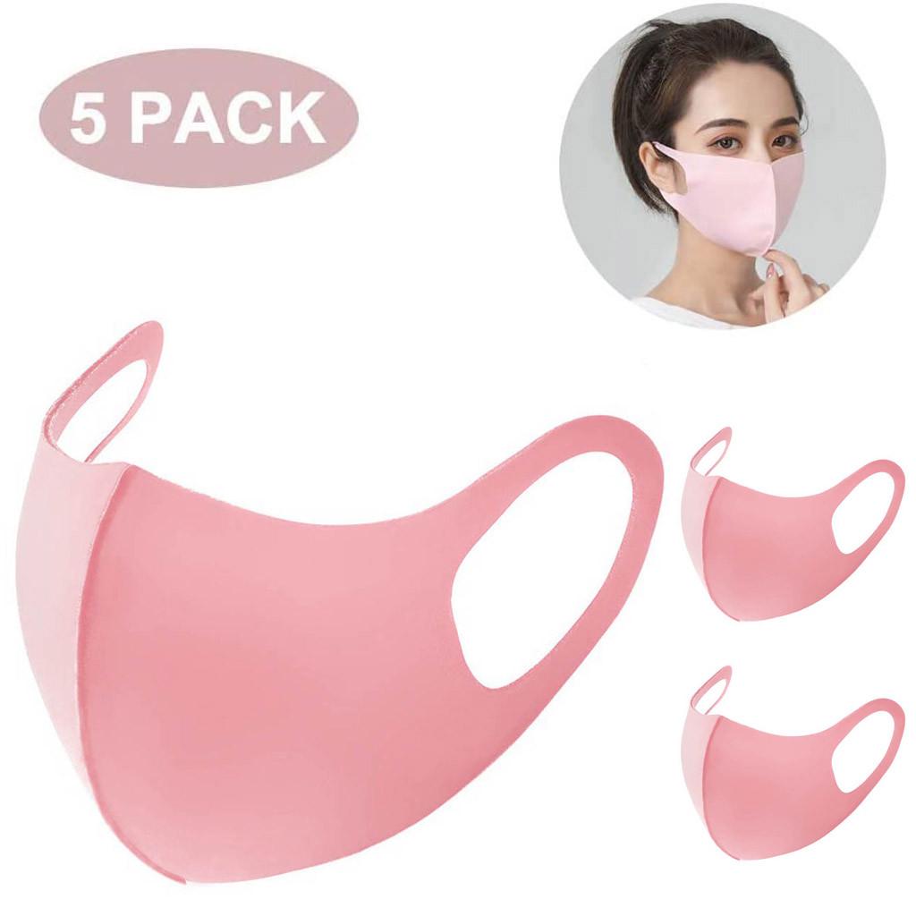 Buy YY 5PC Pink Anti Dust PM 2.5 Filter Face Masks Replaceable Face ...