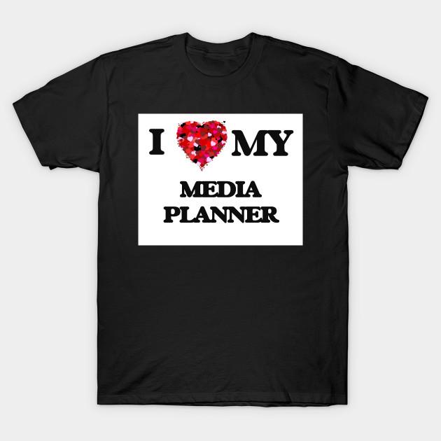 Buy Men Black Print T-shirt Super Large TShirt I Love My Media Planner ...