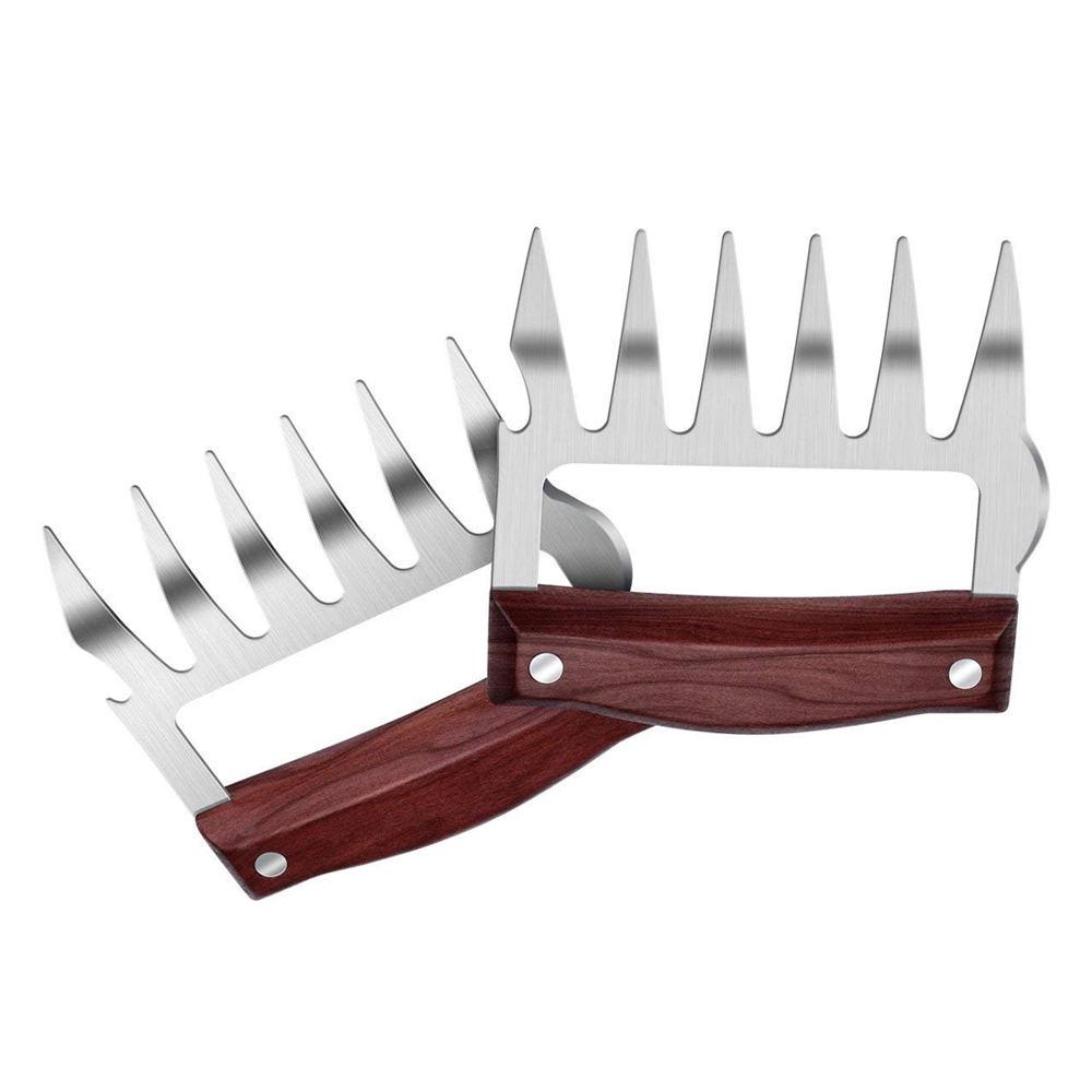 Buy 2 Pcs Meat Shredding Claws Pulled Pork Bear Claws Stainless Steel ...