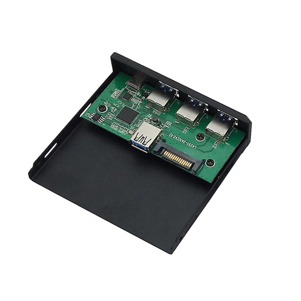 5 Ports HUB Front Panel Extension Adapter Board Type-C 2 USB 3.0 Card ...