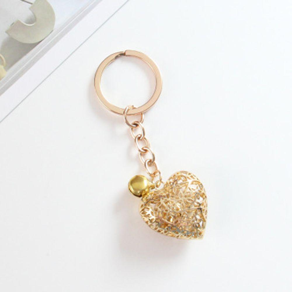 Bell Keyring Vintage Style Keychain Trendy Heart Shape Hollow Keychain ...