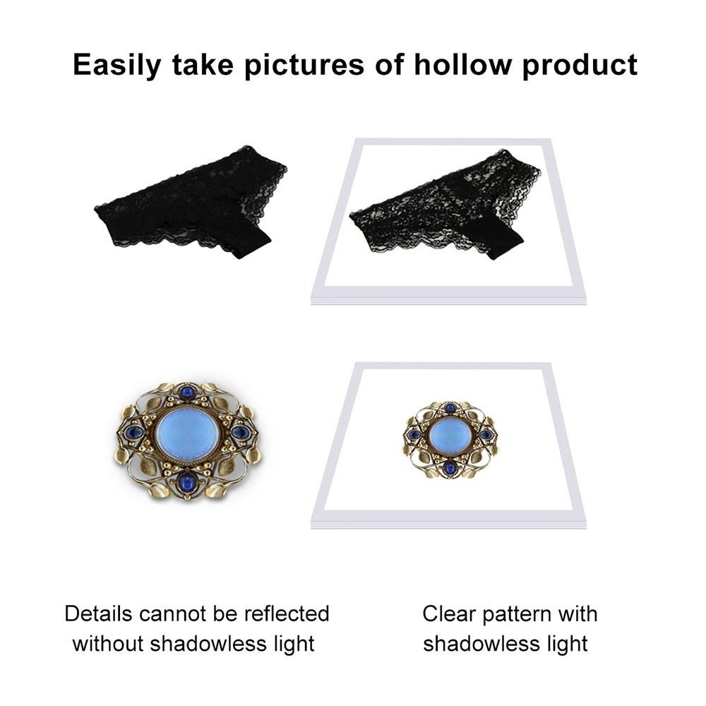 Buy HBKS 8.85 X 8.85in LED Photography Shadowless Bottom Light Photo ...