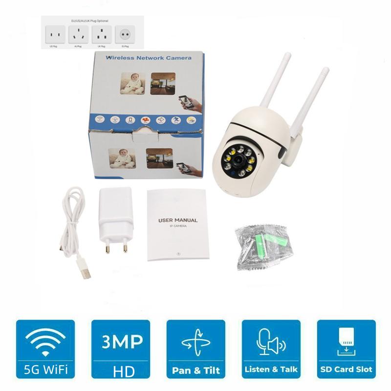 Buy New 3MP PTZ Wifi IP Surveillance Camera Outdoor 4X Digital Zoom AI ...