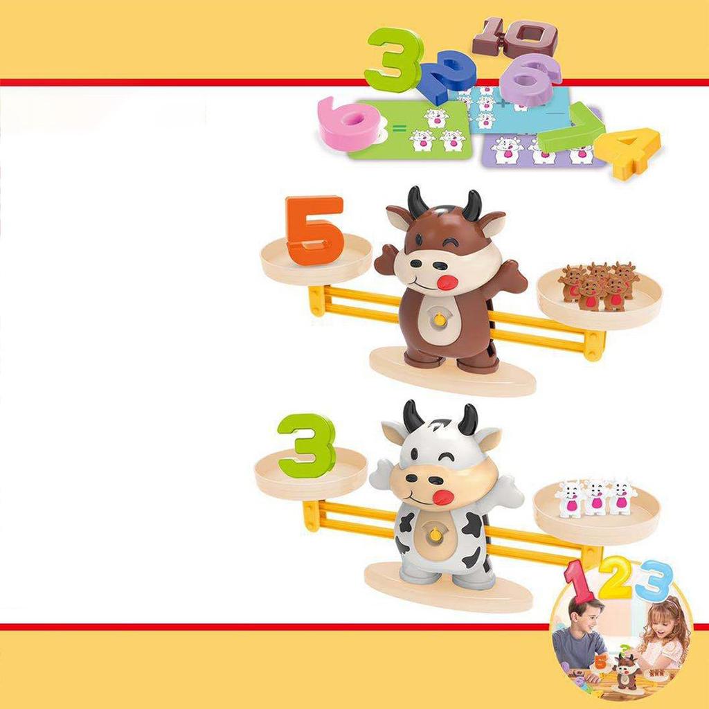 Buy LLLD Cow Match Game Board Toys Balancing Scale Number Balance Games ...