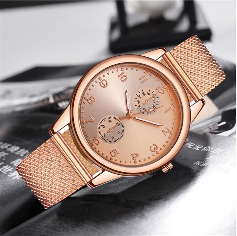Buy 1 PC New Fashion Women Silver Gold Mesh Watch Unique Simple Watches ...