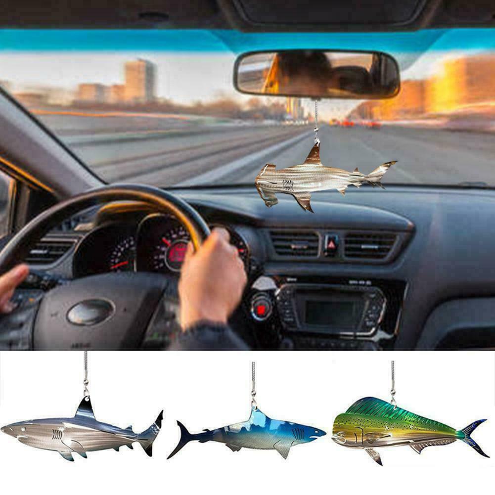 Cool Shark Fish Car Pendant Decoration Swing Auto Rearview Pend Mirror ...