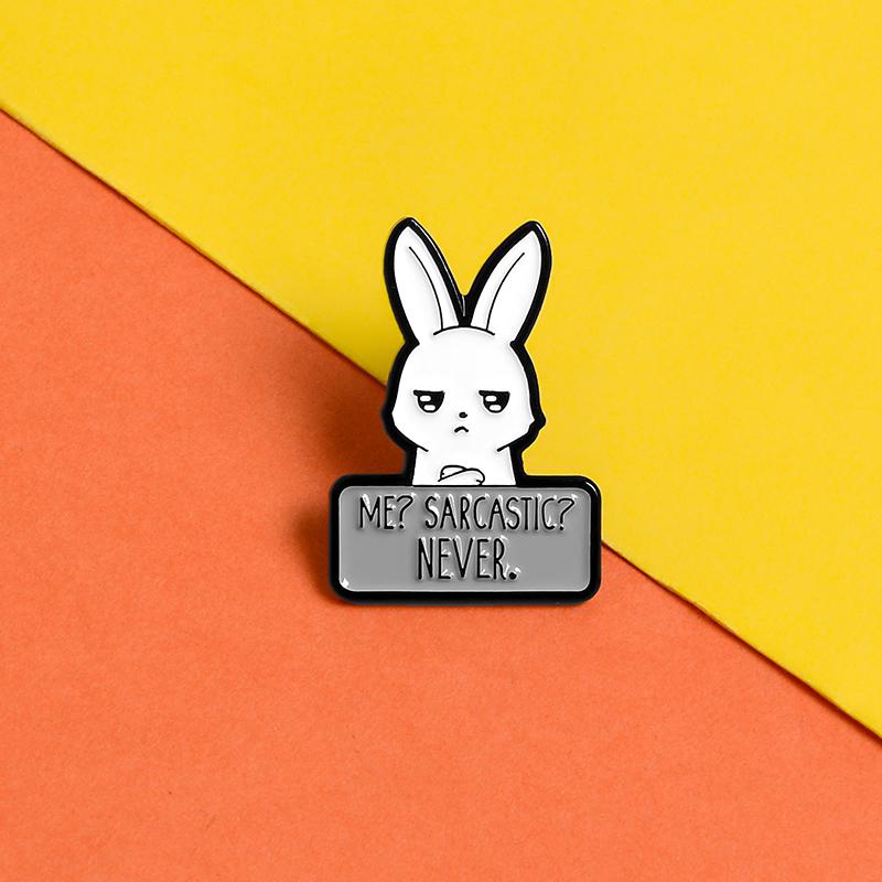 Koupit Sarcastic Bunny Enamel Pins Meme Funny Rabbit Cute Animal ...