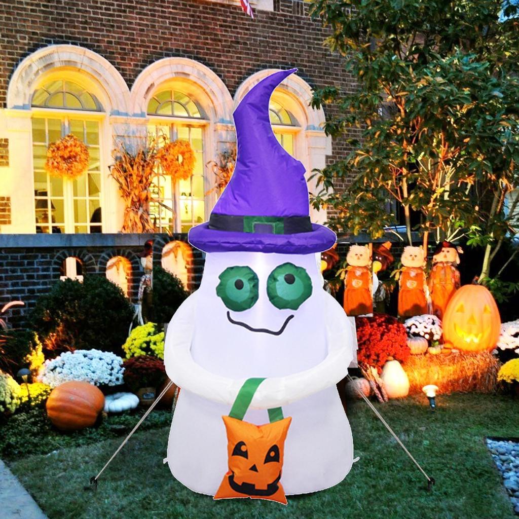 Buy Halloween 1 2m Airblown Inflatable Pumpkin Ghost Fold Up Outdoor