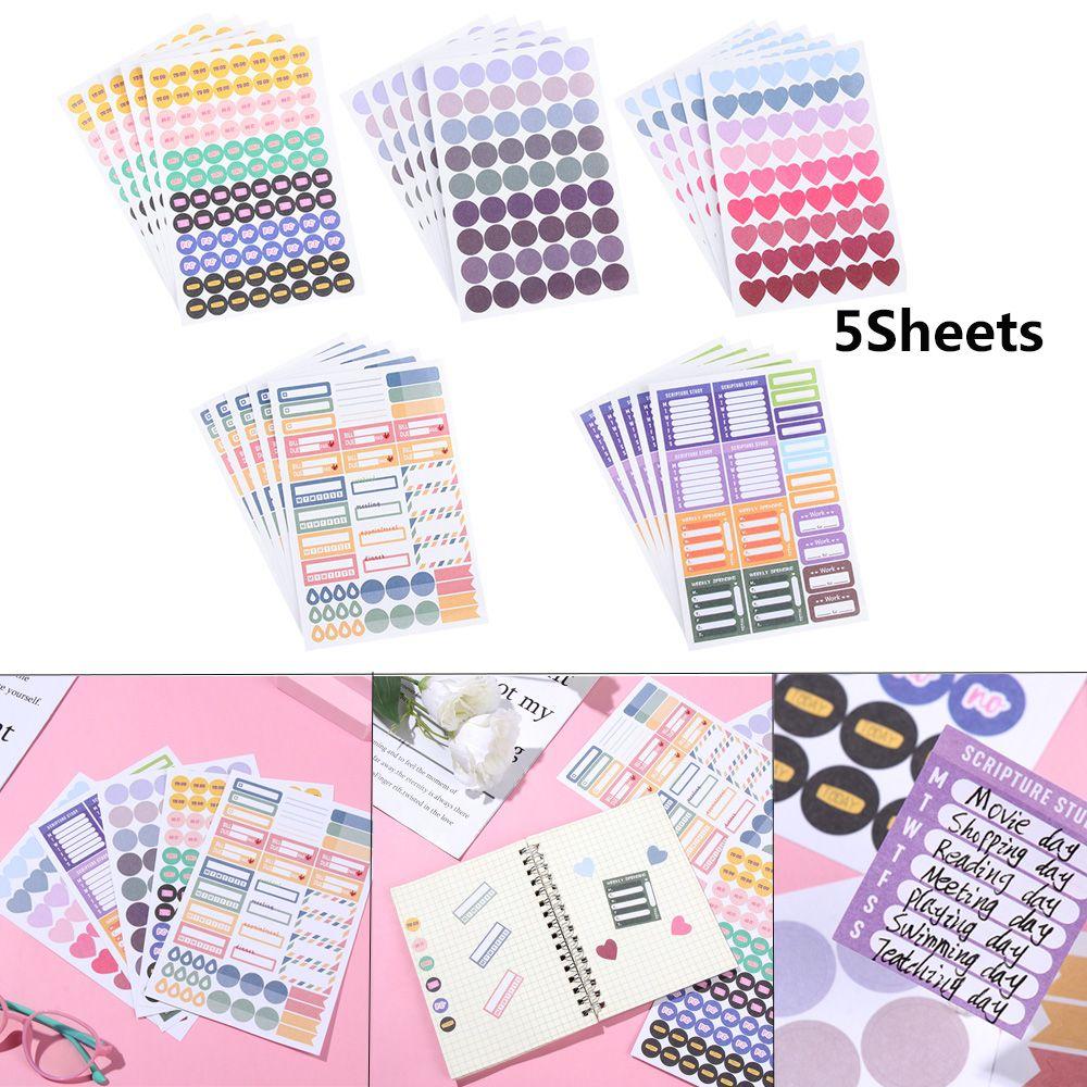 Buy Daily Plan Dot Journal Memo Note Label Scrapbooking Decor To Do ...