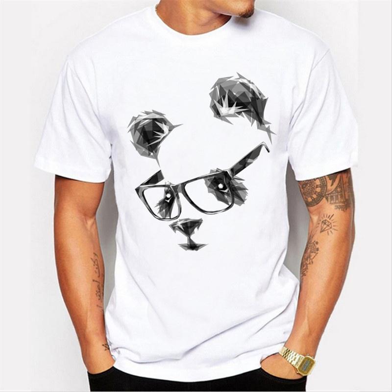Buy Fashion Men 's Cartoon Panda Printing Trend Of Short Sleeved T ...