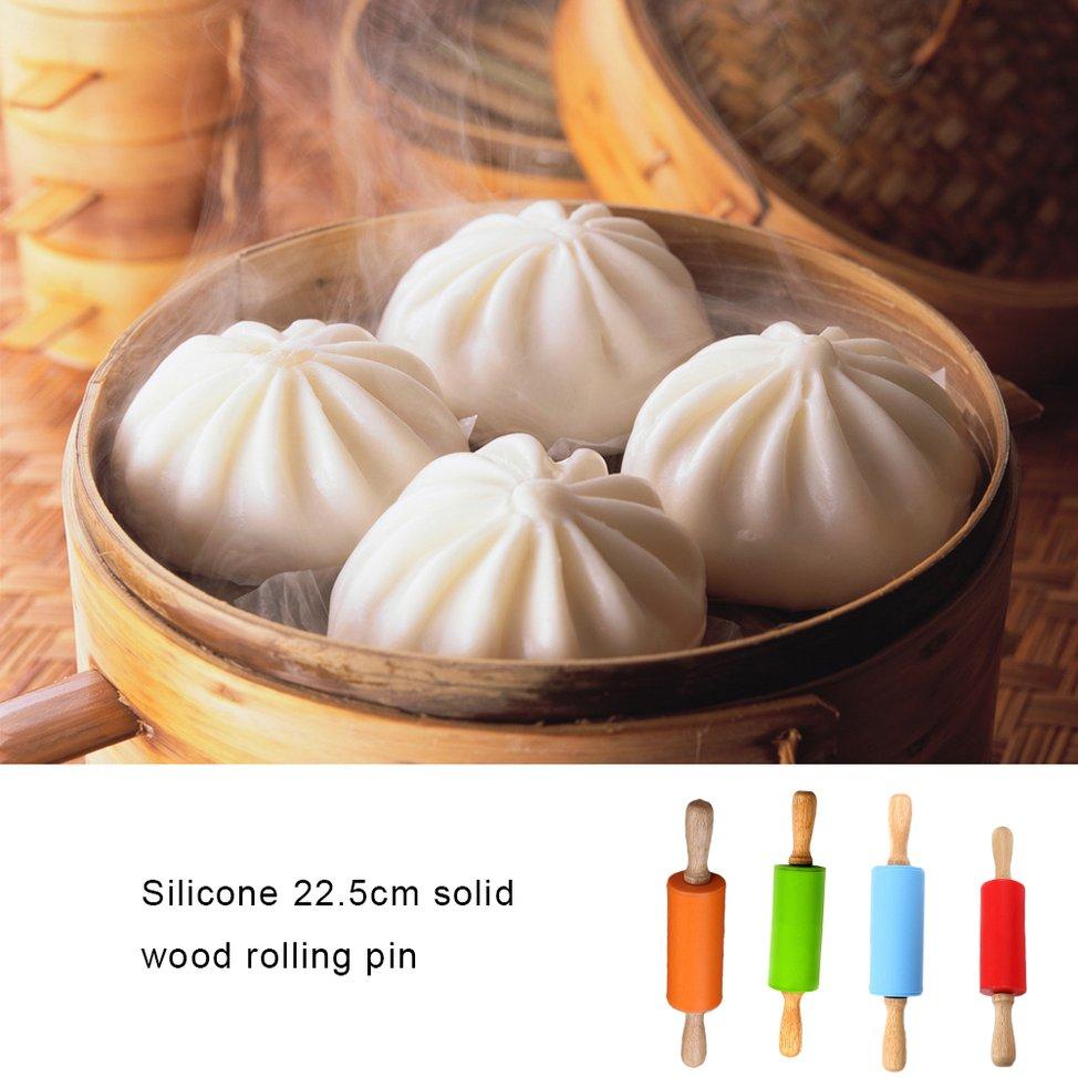Cheap King Silicone 22.5cm Solid Wood Rolling Sticks Dumpling Sticks ...