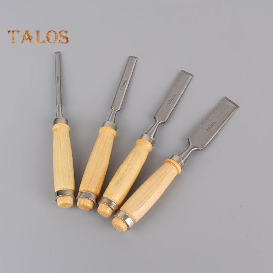 Buy TS 4Pcs 6/12/18/24mm Chisels Strong Impact-resistant Thickened Edge ...