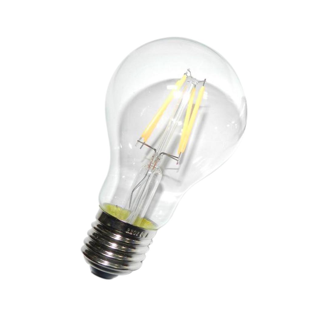 4W Edison LED Screw Lamp Bulb A19 Vintage Filament Globe 6000K White ...
