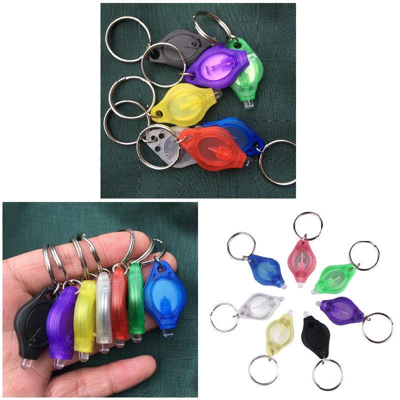 Buy Keychain 5pcs LED Flashlight Portable Flash Ring Light Key Color ...