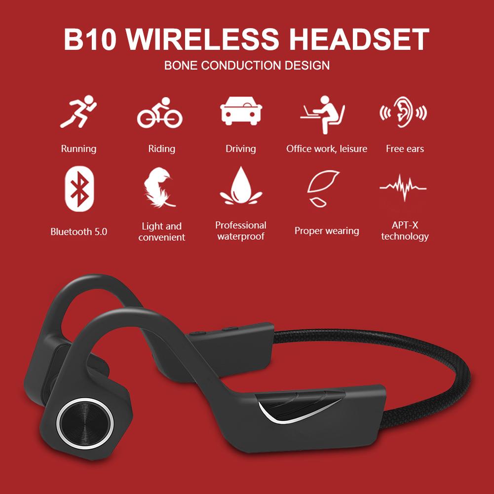 Buy B10 Bluetooth 5.0 Headset Stereo Wireless Sports Bluetooth ...