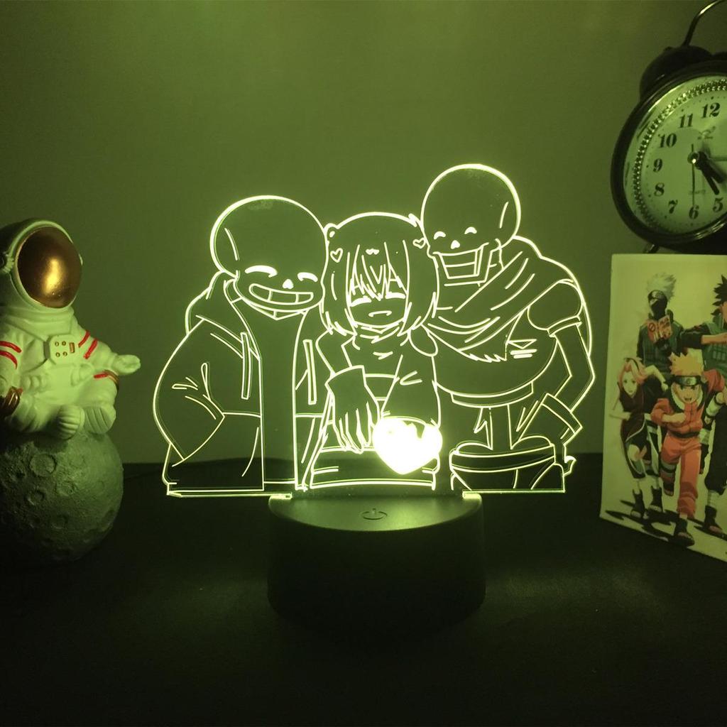 💰Cumpără 3D LED-uri de noapte lumina de noapte joc Undertale Sans ...