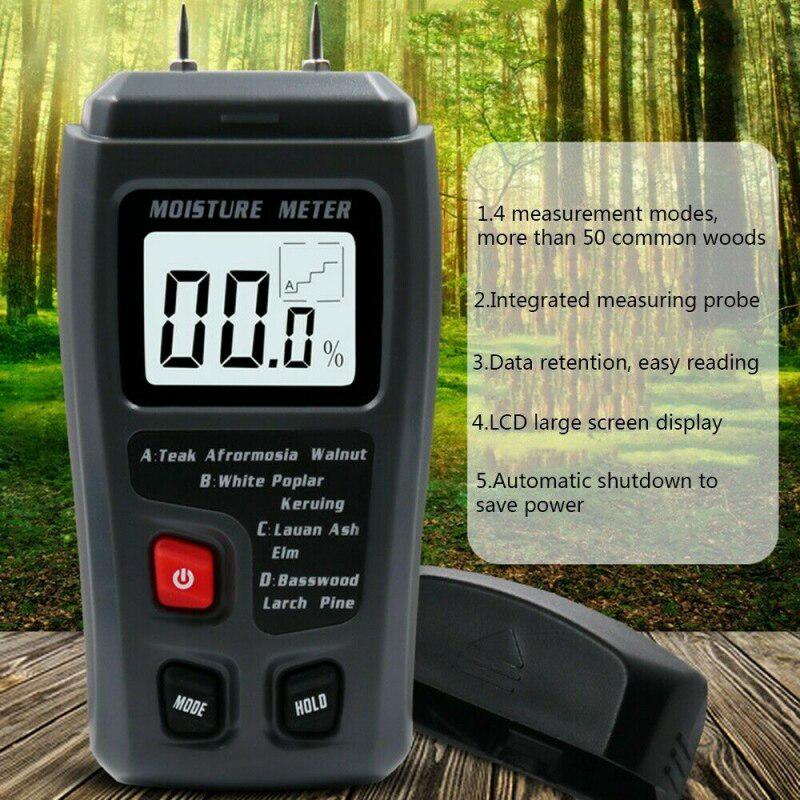 Buy Digital Meter Handheld Moisture Tester Detector Humidity Portable ...