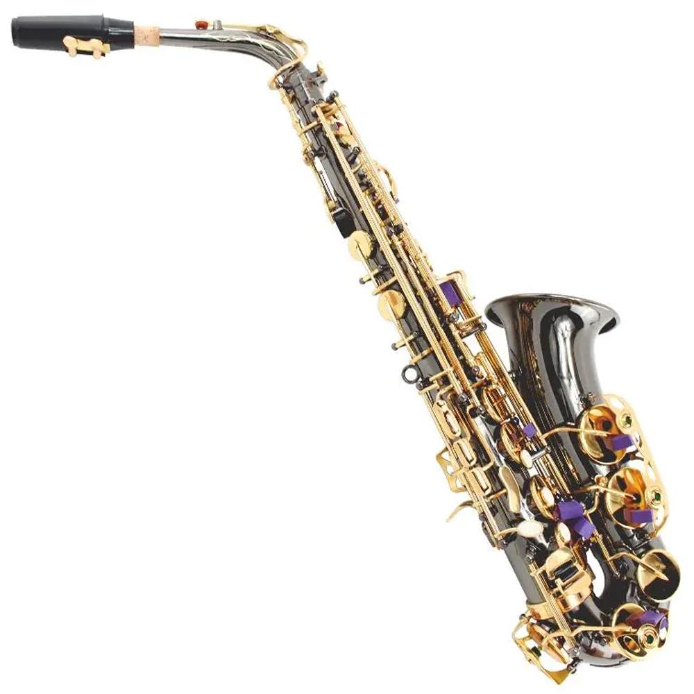 Cheap Professional black nickel gold E-flat alto saxophone black brass ...