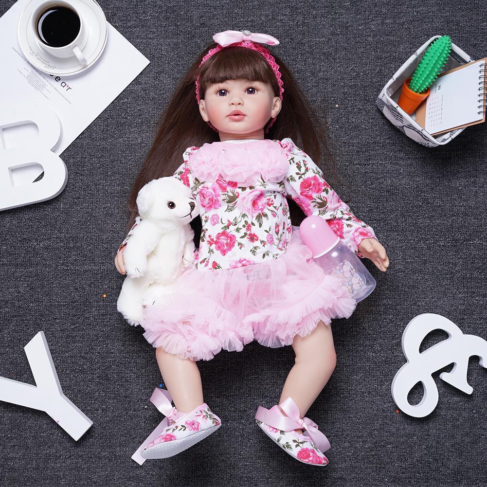 Buy 24 Inch 60cm Rebirth Girl Doll Baby Rebirth, Realistic Newborn Toy ...