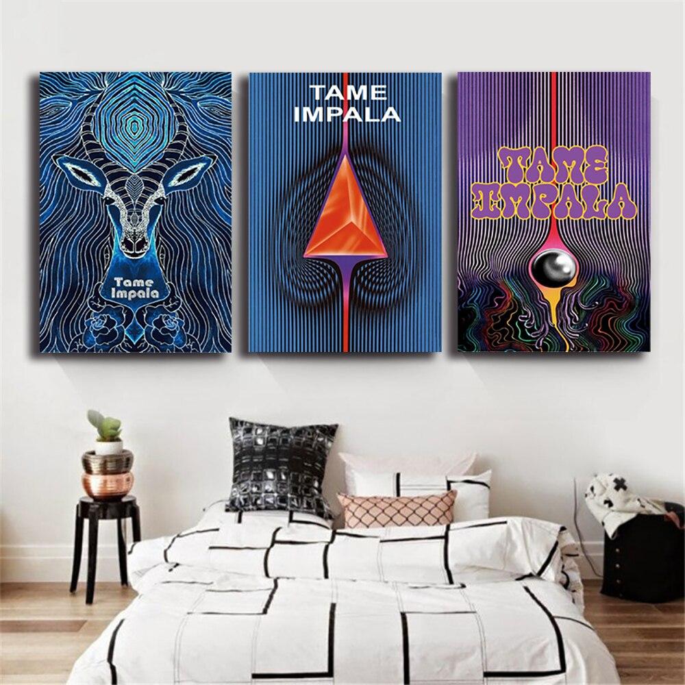 Tames Impalas Psychedelic Rock Music Band Tour Poster Paintings On ...