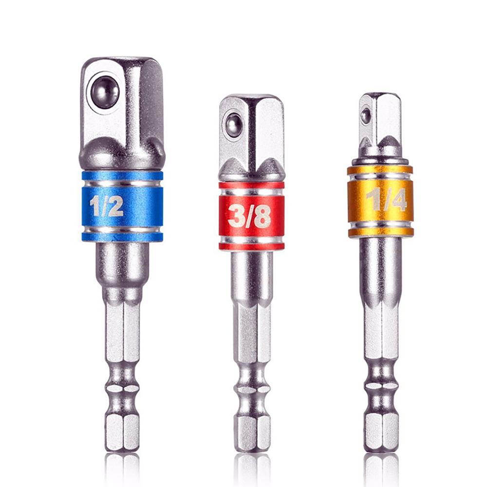 Buy 3pcs/set Drill Bar Socket Adapter Extension Impact Drill Hexagonal ...
