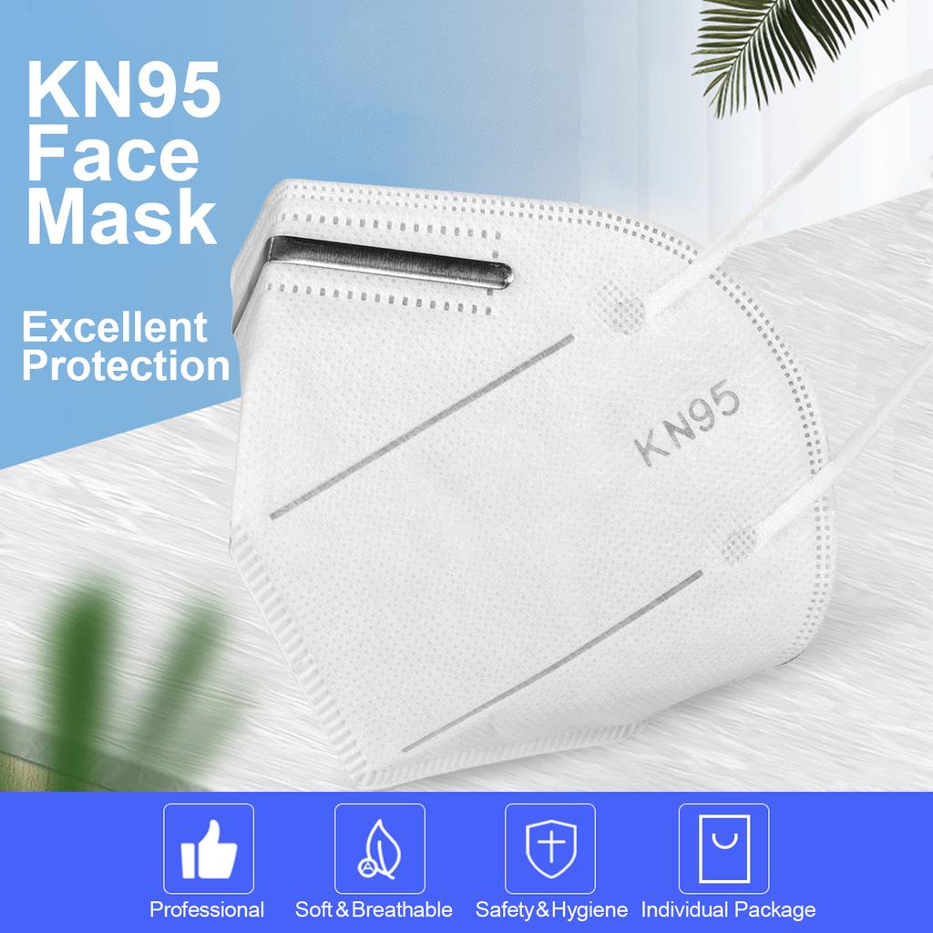 Buy 20pcs KN95 Face Mask with Elastic Earloop 4-Layer Filter Soft ...