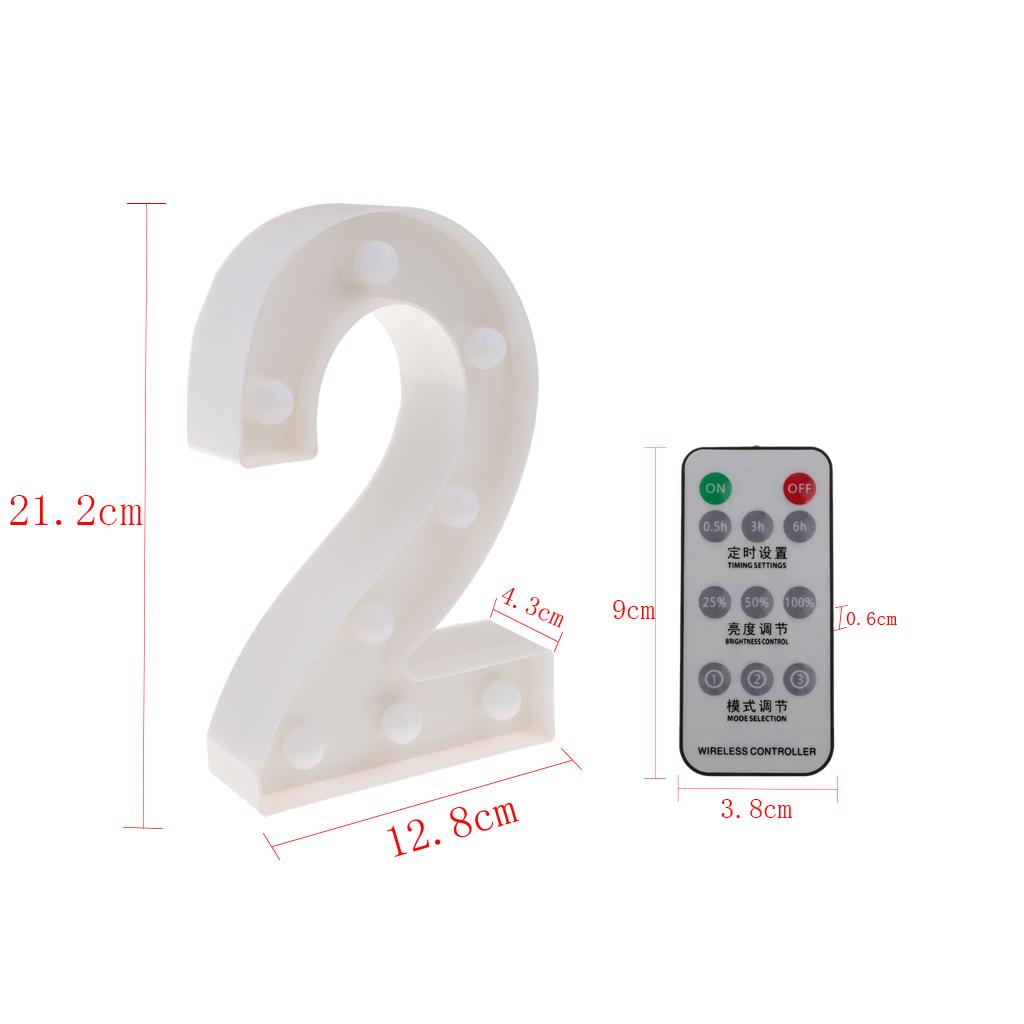 Buy 3D 10 Numbers Digit LED Marquee Sign Light Indoor Wall Hanging ...