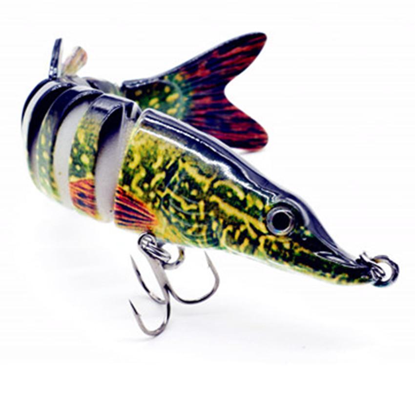 Buy 5inch Pike Fishing Bait Swimbait Lure Life-like Fish 8segment ...
