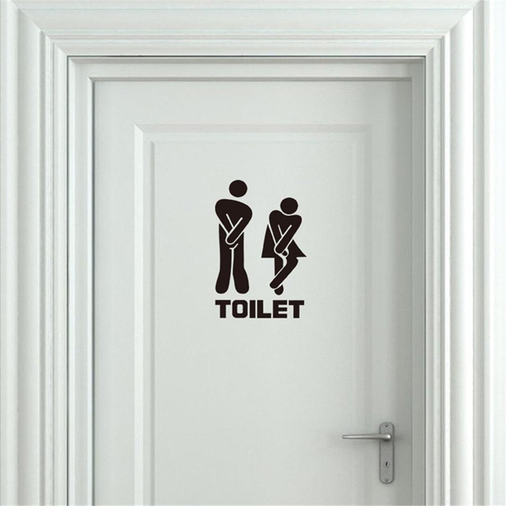 Cheap DIY Removable Men's And Women's Washroom Toilet Wall Stickers | Joom