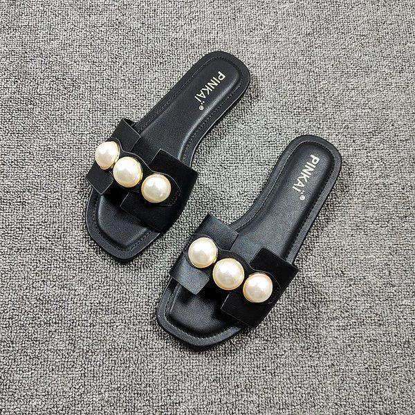 Buy Slippers Women Summer String Bead Shoes Pantofle Slides Fashion ...