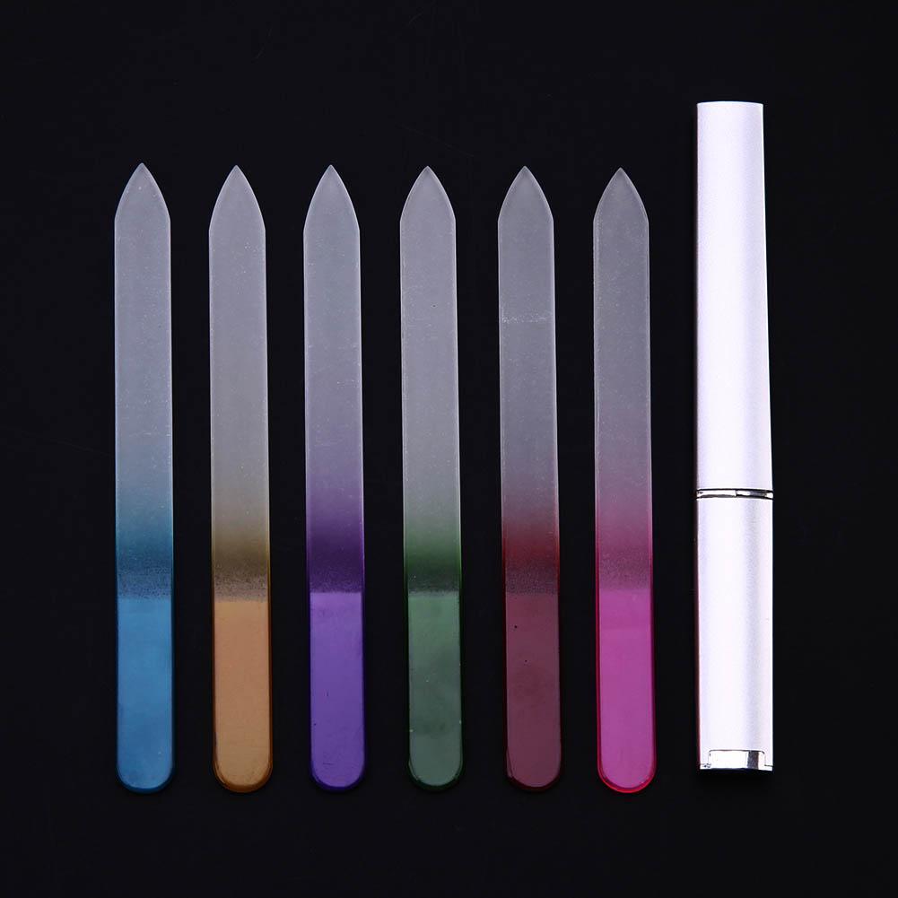 💰Koupit online: 6Pcs Glass Nail File Buffer With Barrelled Box Beauty ...