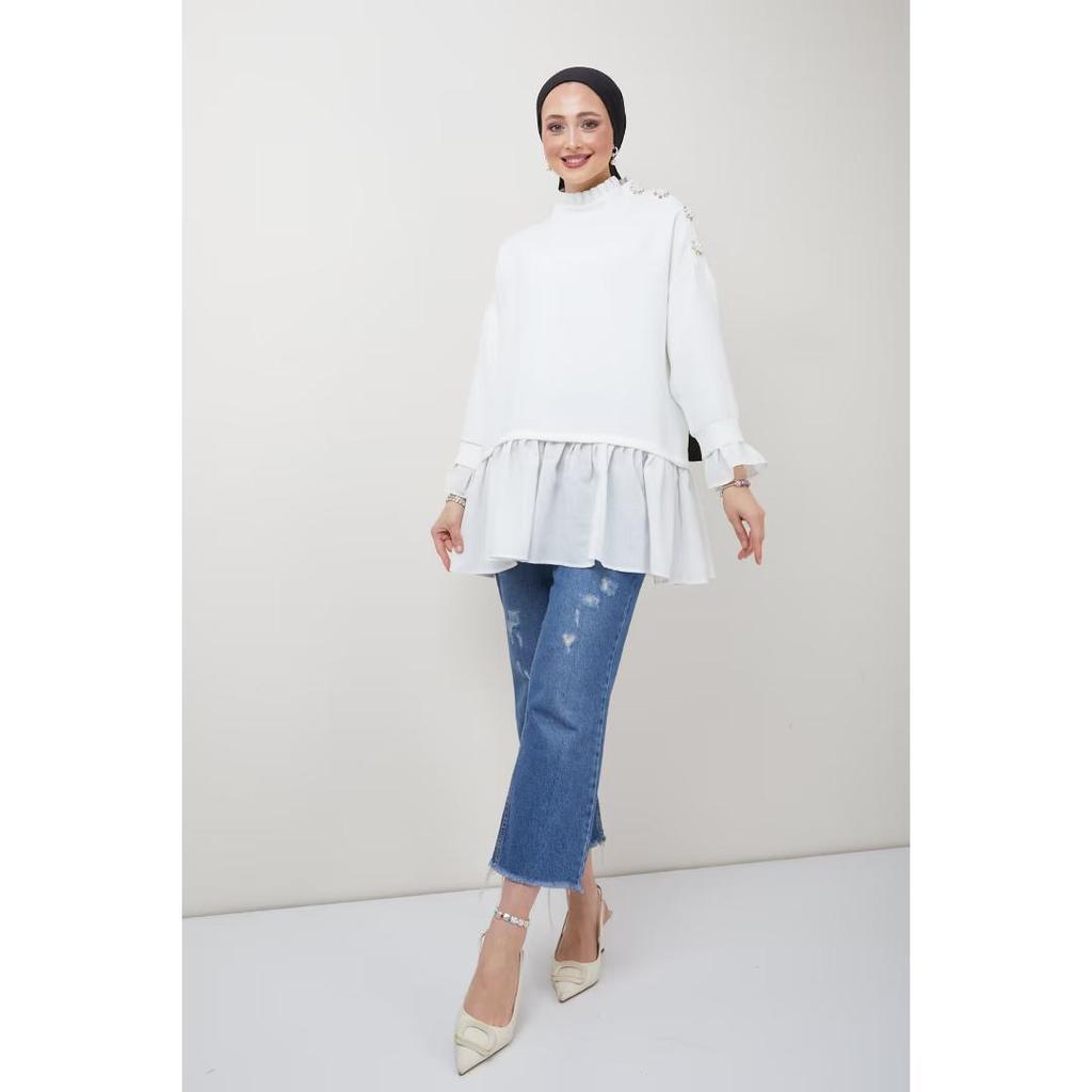 Cheap THE RAREBELL Stone Embroidered Snap Fastener Poplin Fabric ...