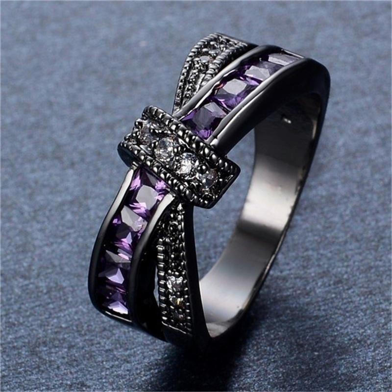Buy Retro Purple Infinity Ring Fashion Women Wedding Engagement Party ...