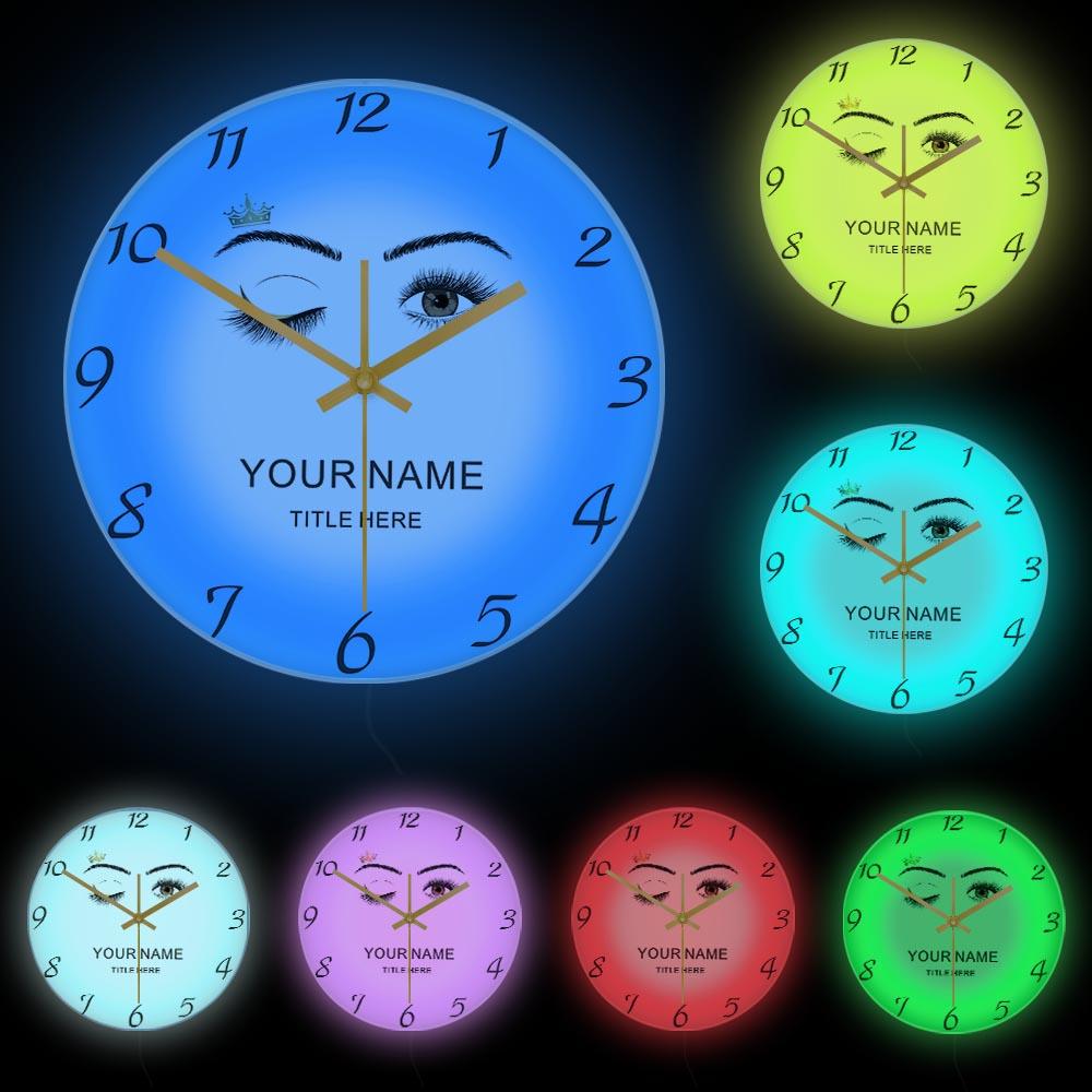 Satın alın Eyelashes Extensions Beauty Salon Studio Custom Wall Clock ...
