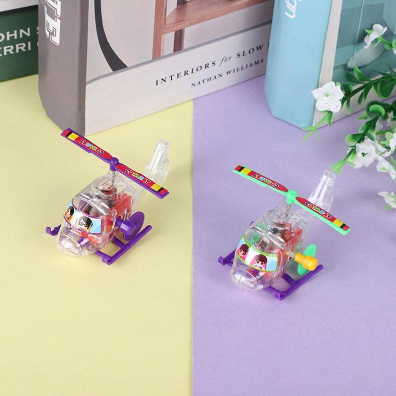 Buy Baby Kids Children Helicopter Wind Up Toys Plastic Aircraft Wind Up ...