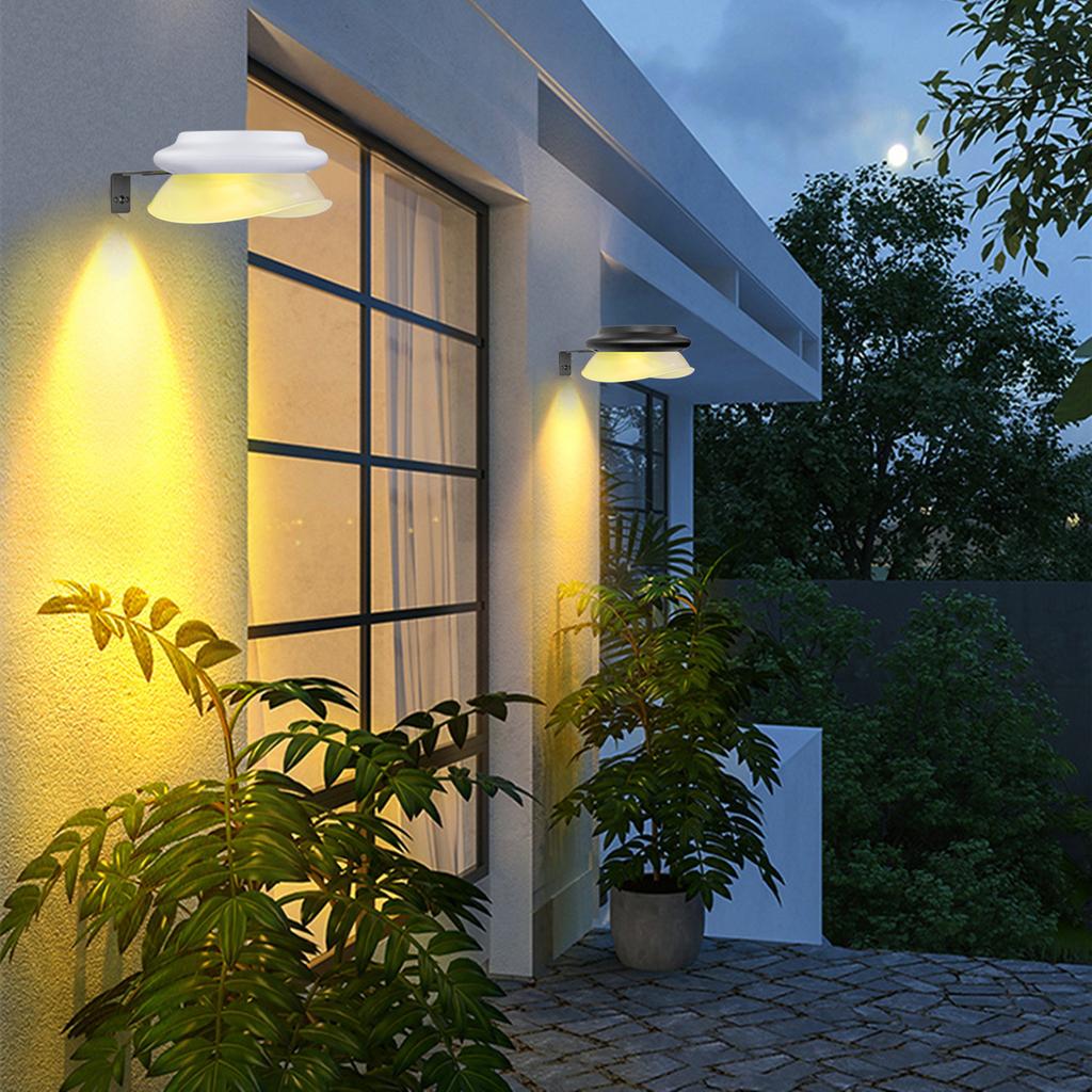 Solar Wand Licht Outdoor Wand Warmes Licht Zaun Beleuchtung Für ...
