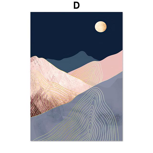 Buy Sea Beach Reed Palm Plants Sun Abstract Remix Nordic Art Wall ...