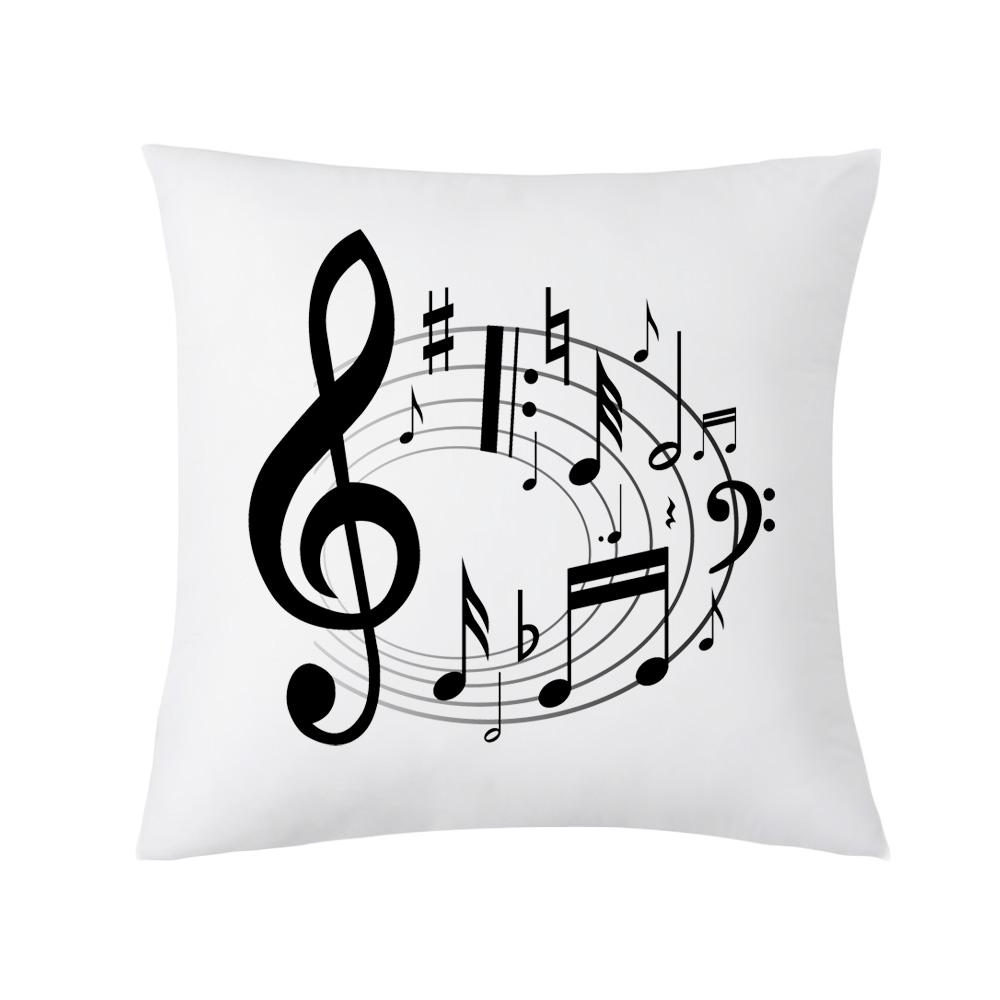 Buy Musical Notes Cushion Cover Creative Retro Musical Notes Decorative ...