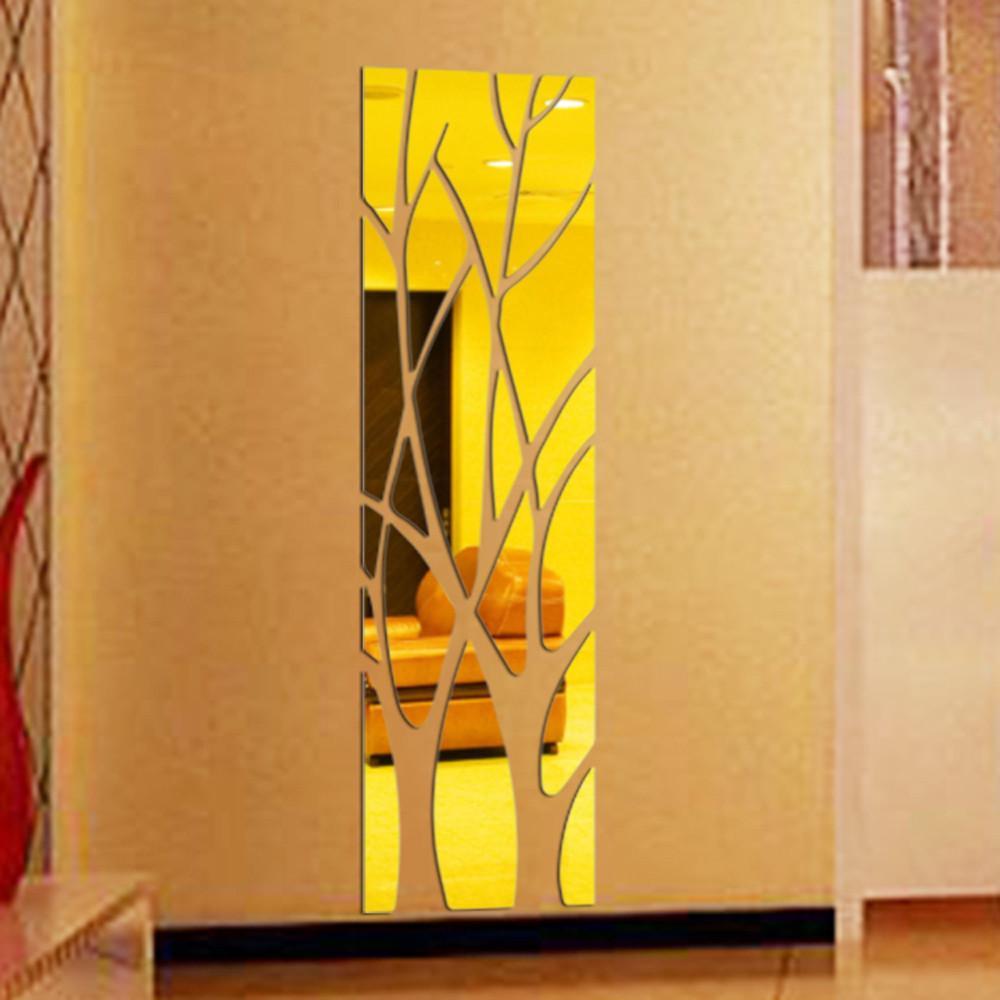 Buy Modern Mirror Style Removable Decal Art Mural Wall Sticker Home ...