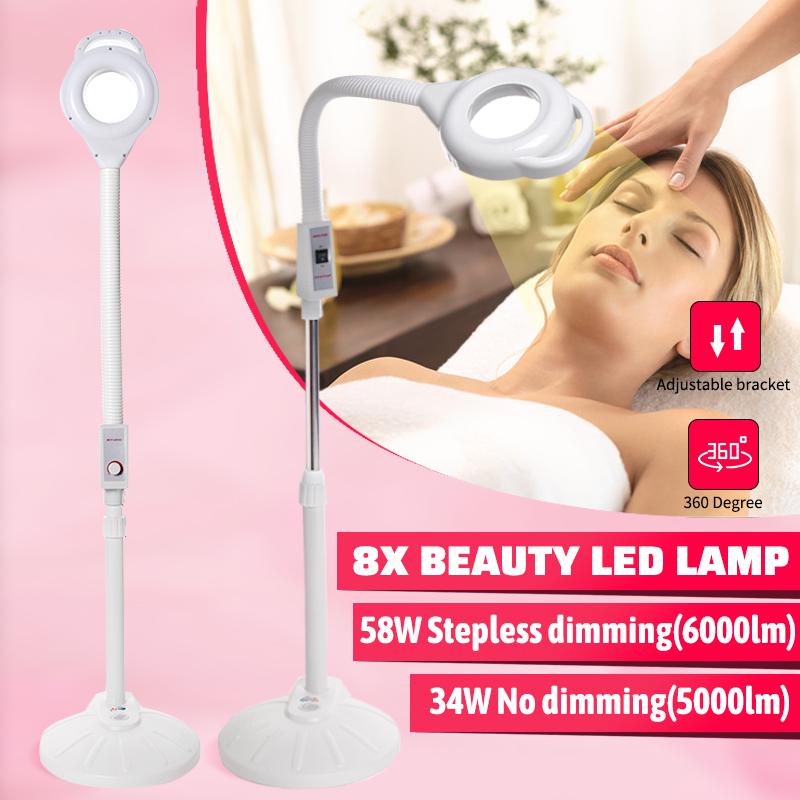 Buy 220V LED Diopter Magnifying Floor Lamp Cold Facial LED Light Stand ...