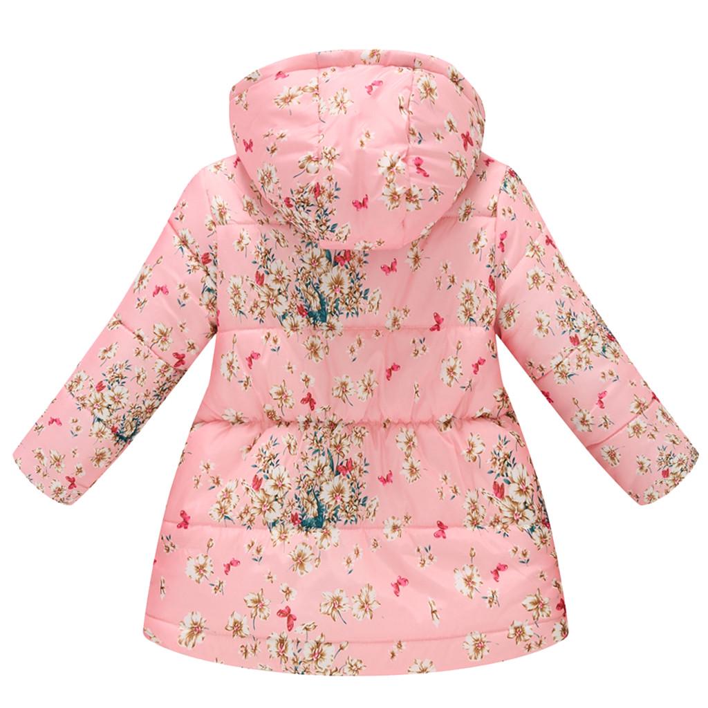 Buy AOM Toddler Kids Baby Girls Boys Flowers Hooded Winter Warm Hooded ...
